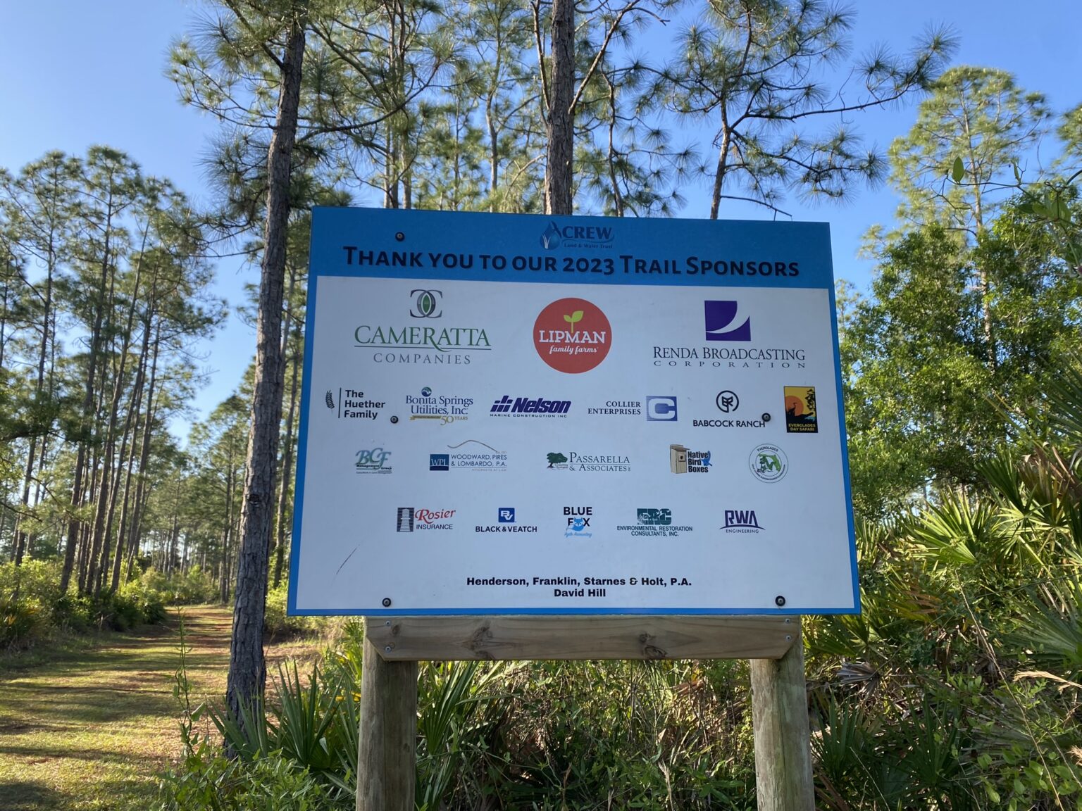 Woodward, Pires & Lombardo, P.A. Sponsors CREW Land & Water Trust ...
